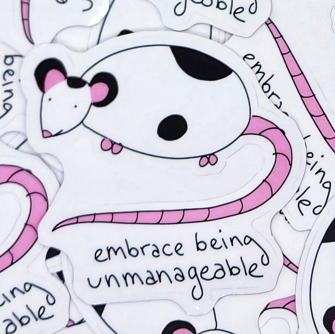 Unmanageable Rat Vinyl Die-cut Sticker - Etsy