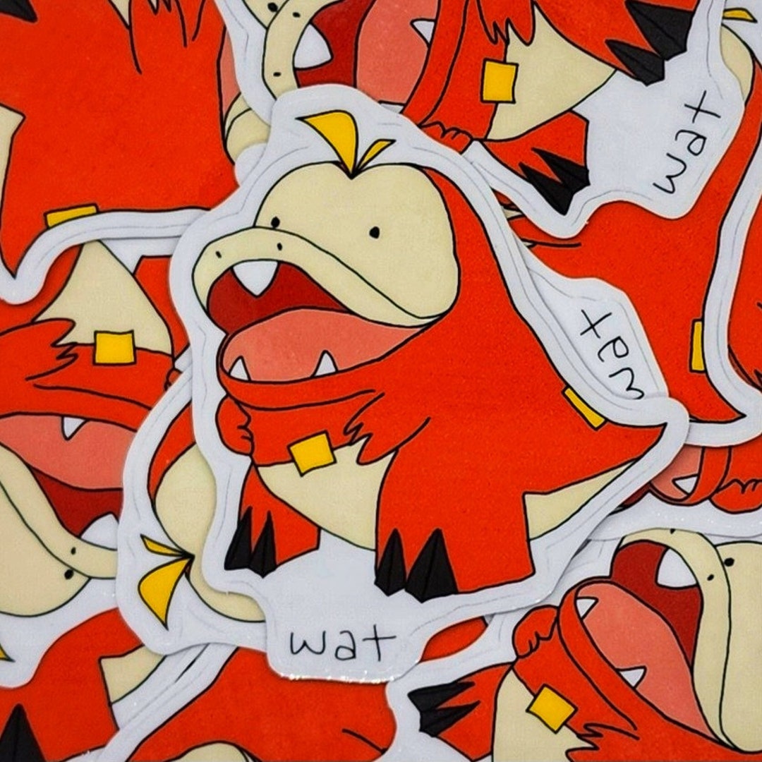 Clueless Wat Fire Type Gator Friend Vinyl Die-cut Sticker - Etsy