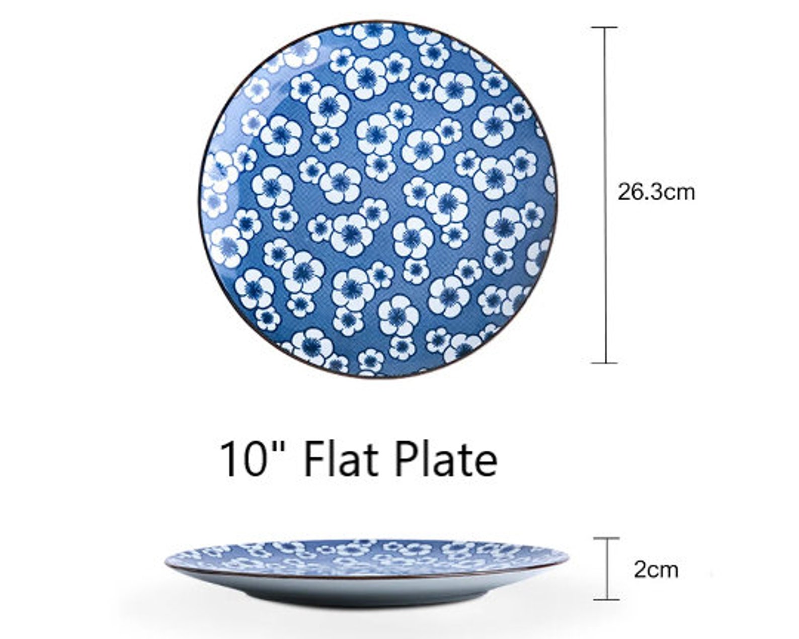 Crockery Japanese Blue Ceramic Dinner Plates Dish Bowls - Etsy