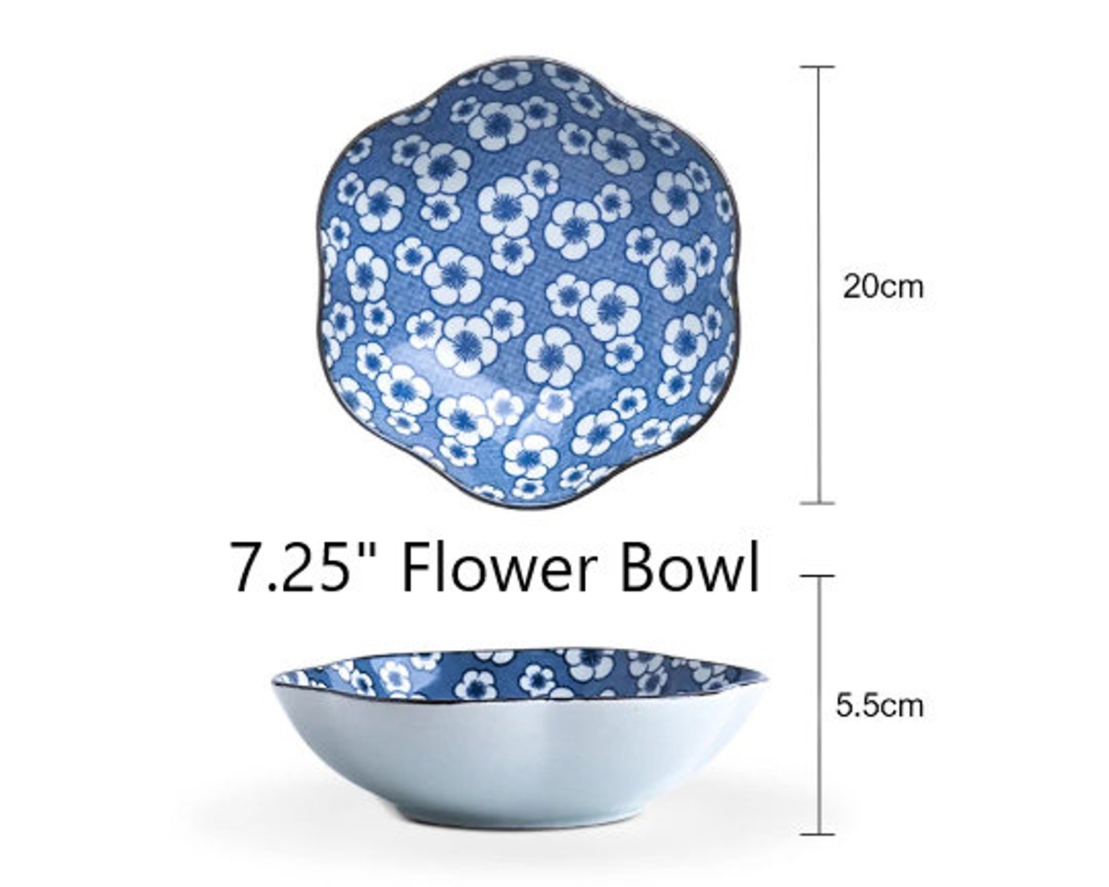 Crockery Japanese Blue Ceramic Dinner Plates Dish Bowls - Etsy