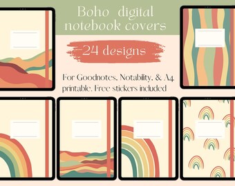 36 Minimalist Aesthetic Digital Notebook Covers for Goodnotes and ...