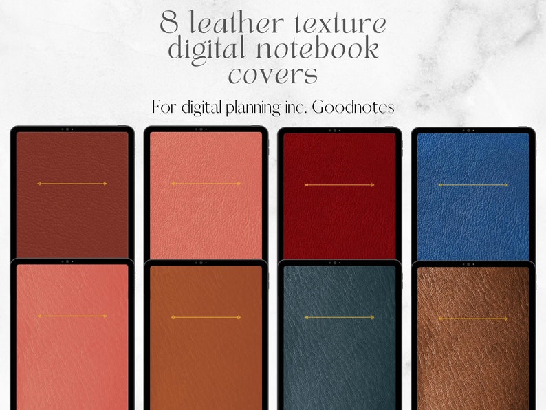 Leather Digital Notebook Covers for Goodnotes and Notability | Digital ...