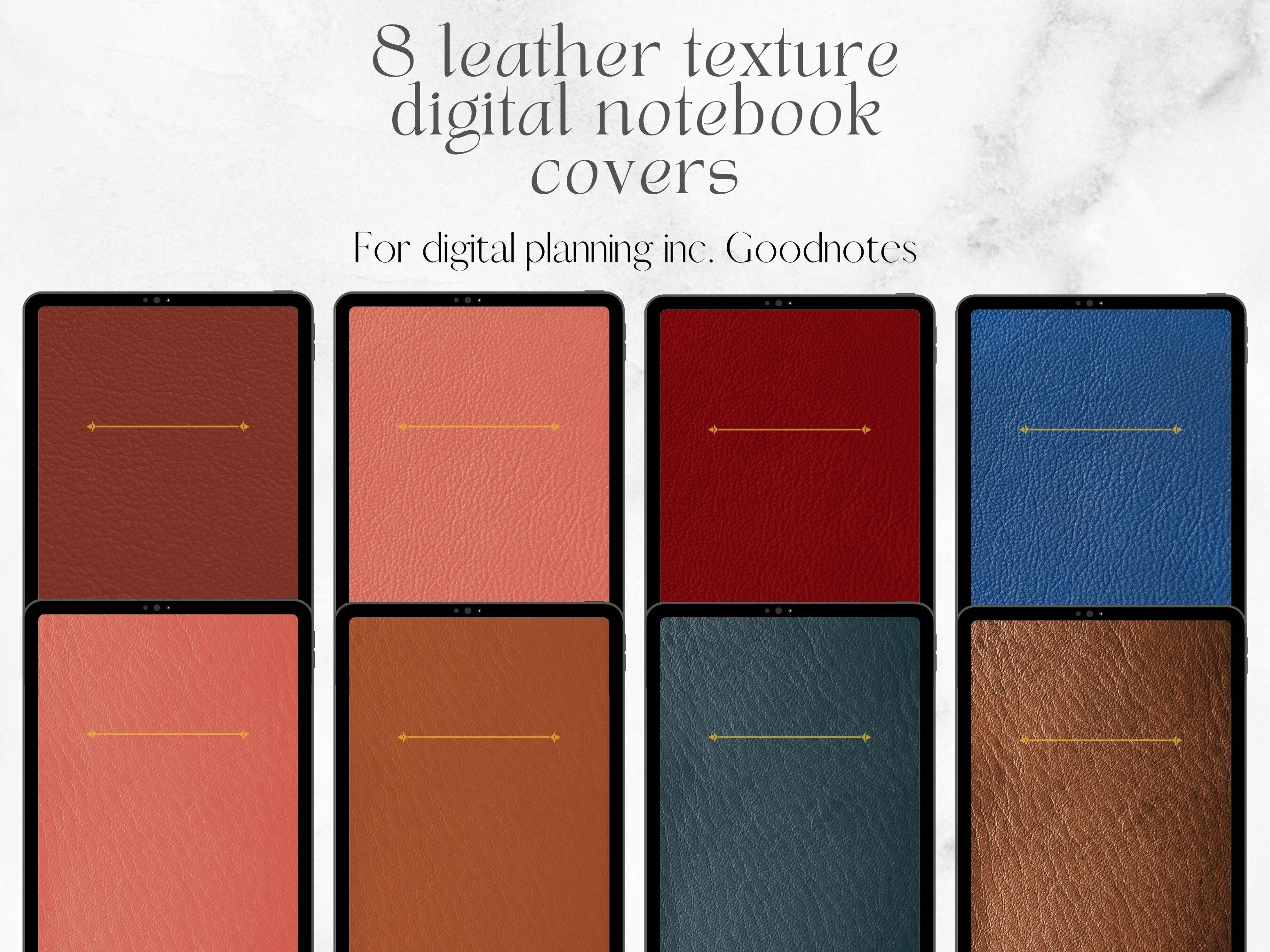 Leather Digital Notebook Covers for Goodnotes and Notability | Digital ...