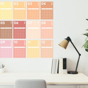 Blank Boho Aesthetic Minimalist Monthly Printable Calendar Portrait ...
