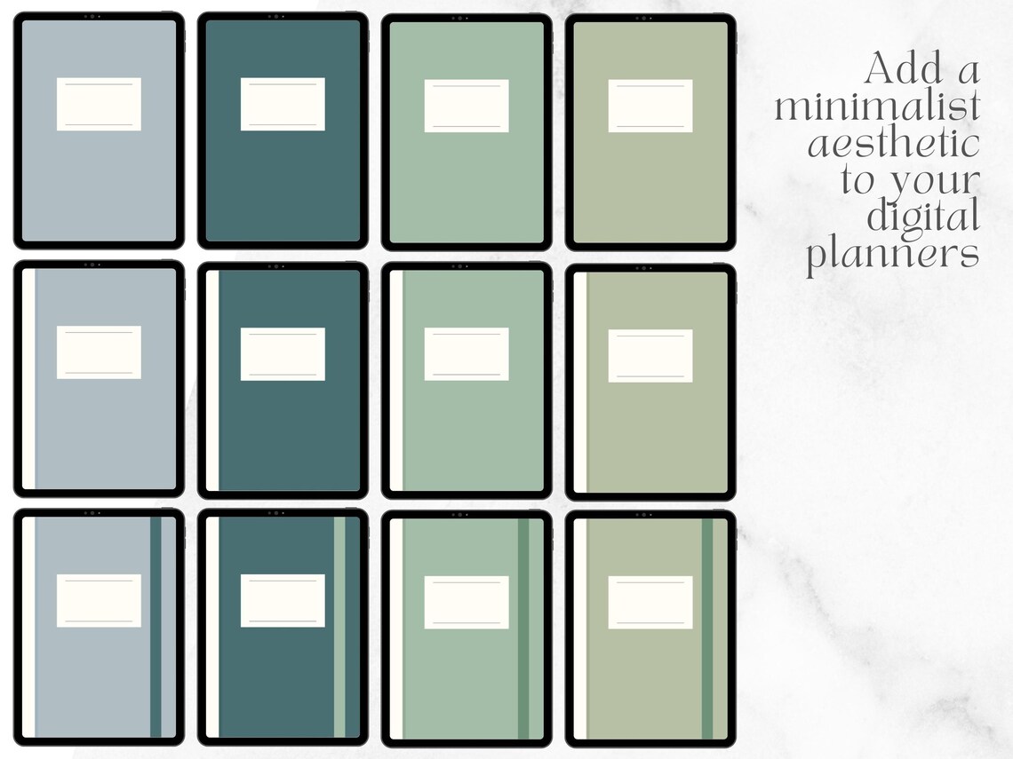 36 Minimalist Aesthetic Digital Notebook Covers for Goodnotes and ...