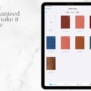 Leather Digital Notebook Covers for Goodnotes and Notability | Digital ...