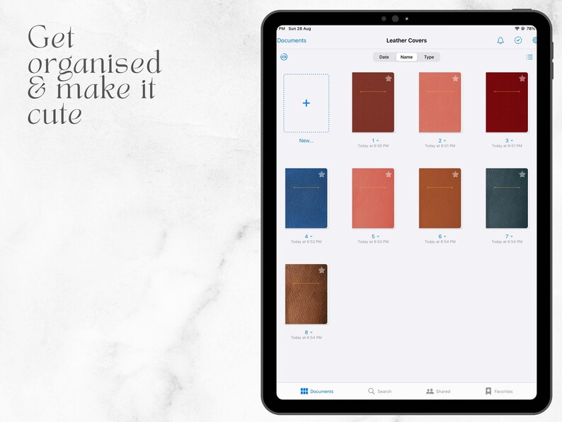 Leather Digital Notebook Covers for Goodnotes and Notability | Digital ...