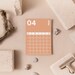Blank Boho Aesthetic Minimalist Monthly Printable Calendar Portrait ...