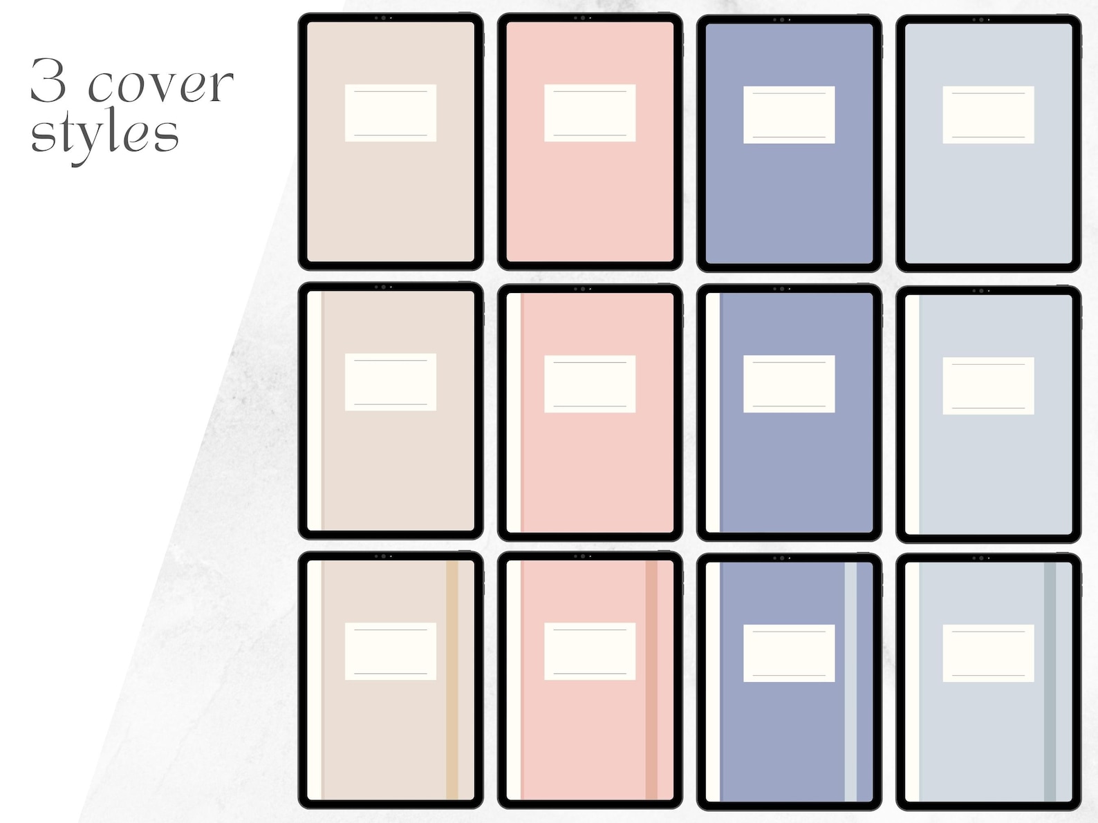 36 Minimalist Aesthetic Digital Notebook Covers for Goodnotes and ...