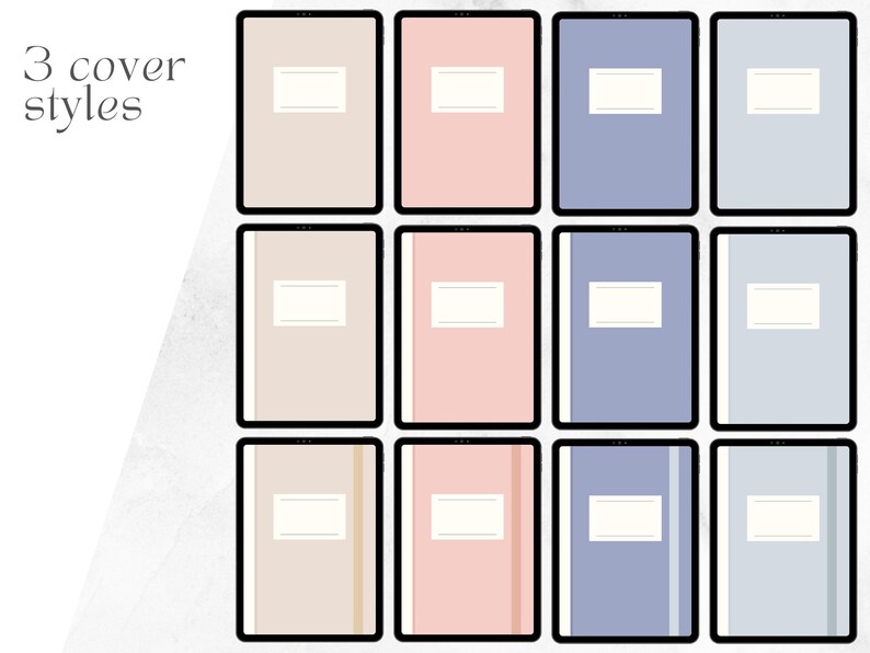 36 Minimalist Aesthetic Digital Notebook Covers for Goodnotes and ...