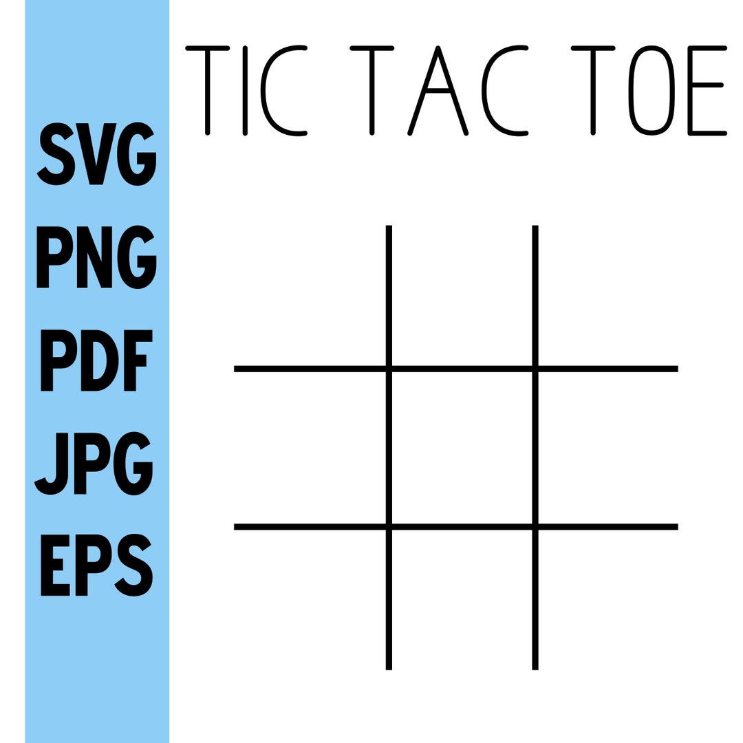 Tic Tac Toe SVG PNG Eps Jpg Pdf - Interior Template Commercial Use Game ...