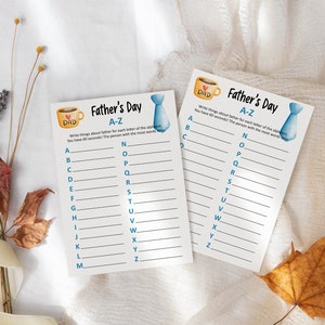 Father’s Day Alphabet Game A4 A5 US SVG PDF Png, Father’s Day Printable ...