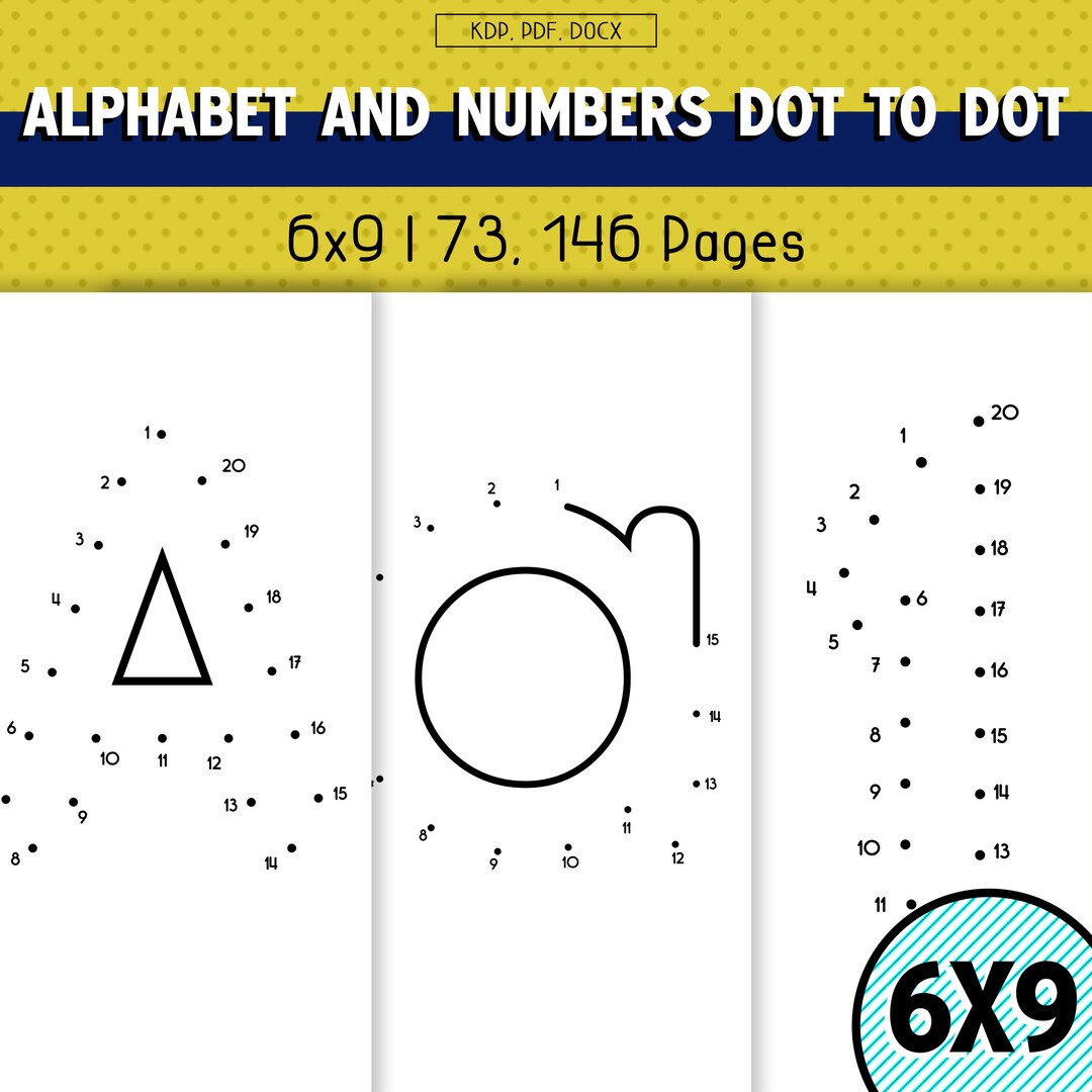 Alphabet Numbers Dot to Dot Sheets: A-Z Activity (PDF DOCX) - Etsy