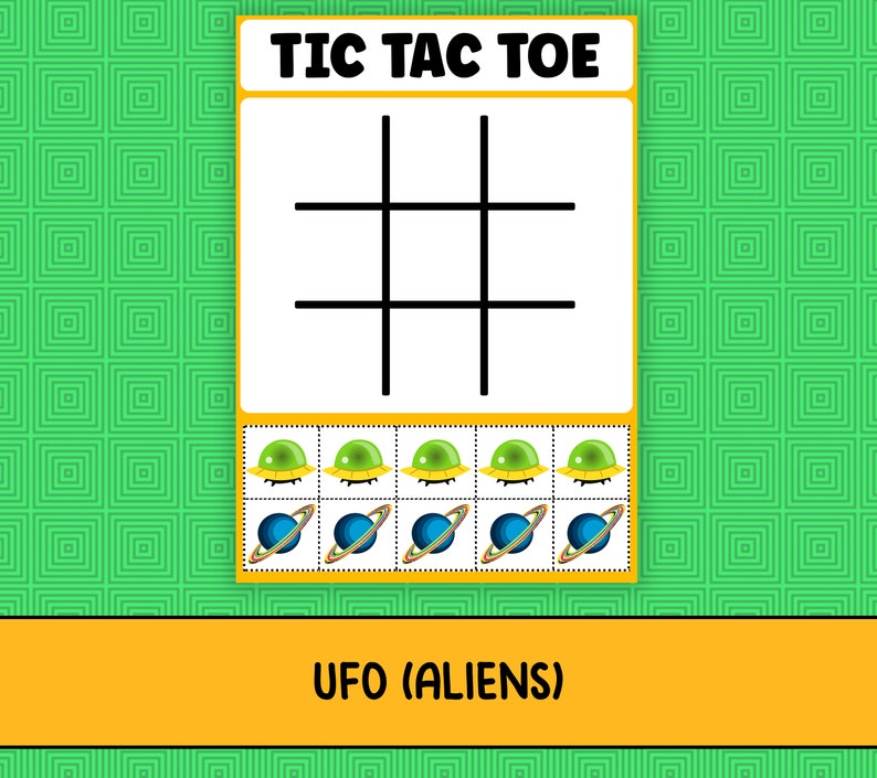 Tic Tac Toe 5 Sheets Dinosaurs, Christmas, Sport, Comic, UFO PNG Jpg ...
