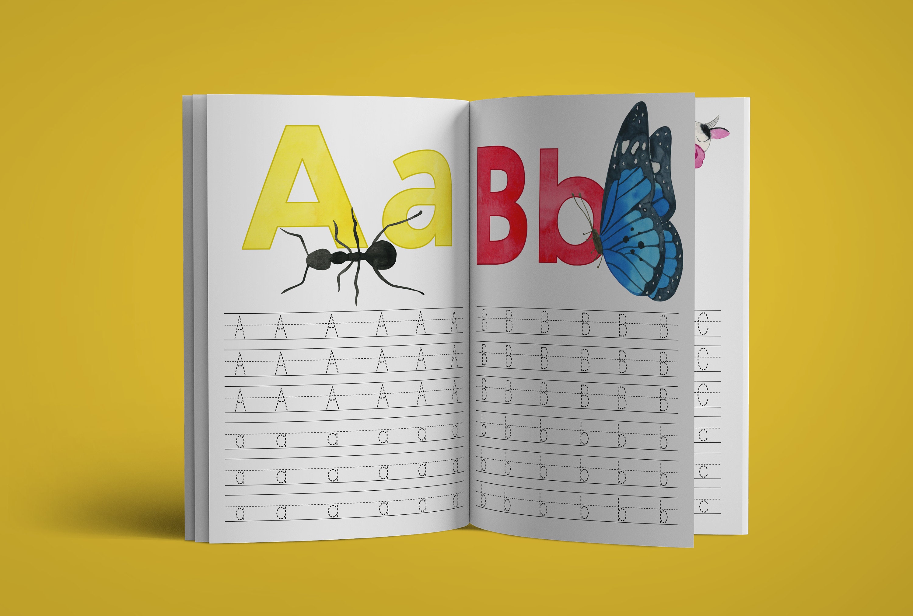 Animals Alphabet Tracing Letters Sheets for Kids A to Z 26, 104 Pages ...