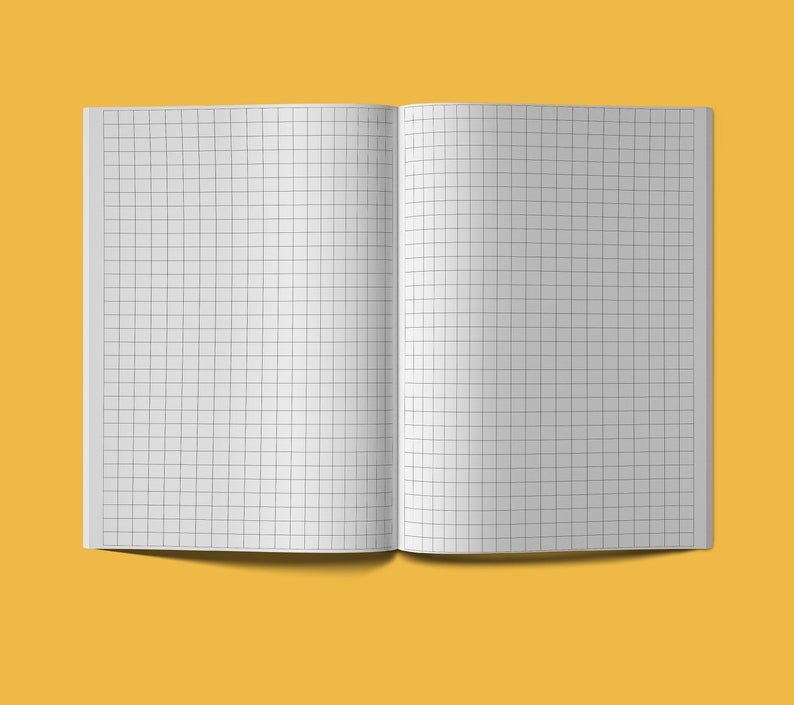 8"x10" Graph (medium 4x4) - KDP Interior Template – 100, 120, 150, 200, 250 PDF Pages – Interior ...