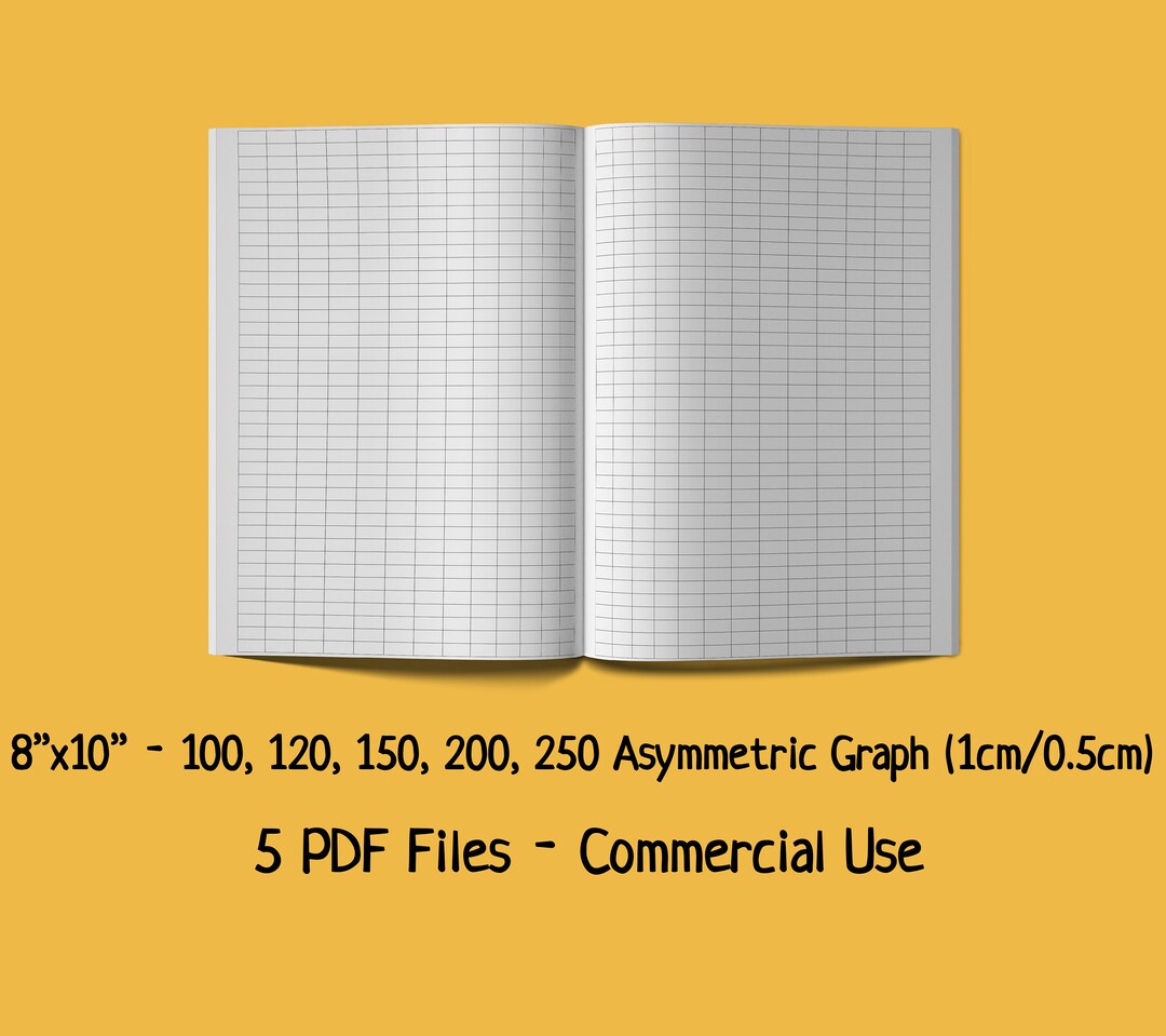 8x10 Graph Asymmetric 1cm/0.5cm KDP Interior Template 100, 120, 150 ...