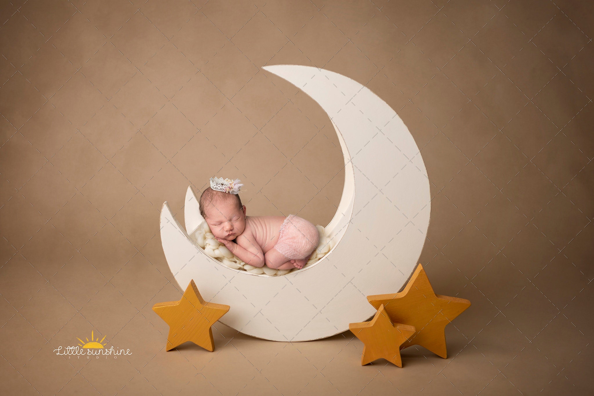 Moon and Stars Digital Backdrop for Newborn Photography, Digital ...