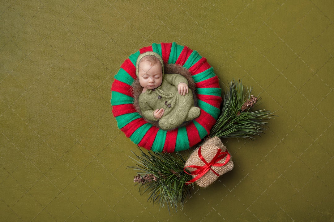 Digital Backdrop for Newborn, Christmas Background Newborn Baby Girl or ...