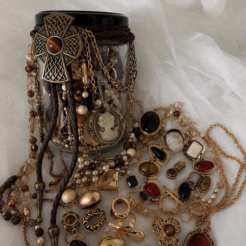 Thrift Jewelry Jar - Etsy UK