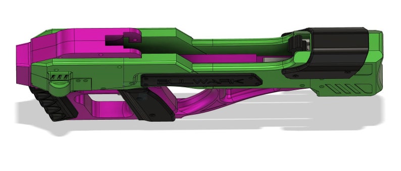 Bulwark Nerf Blaster Full Auto 'bullpup' Top Loading digital STL ...