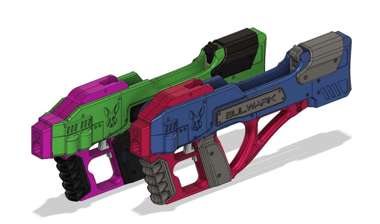 Bulwark Nerf Blaster Full Auto 'bullpup' Top Loading digital STL ...