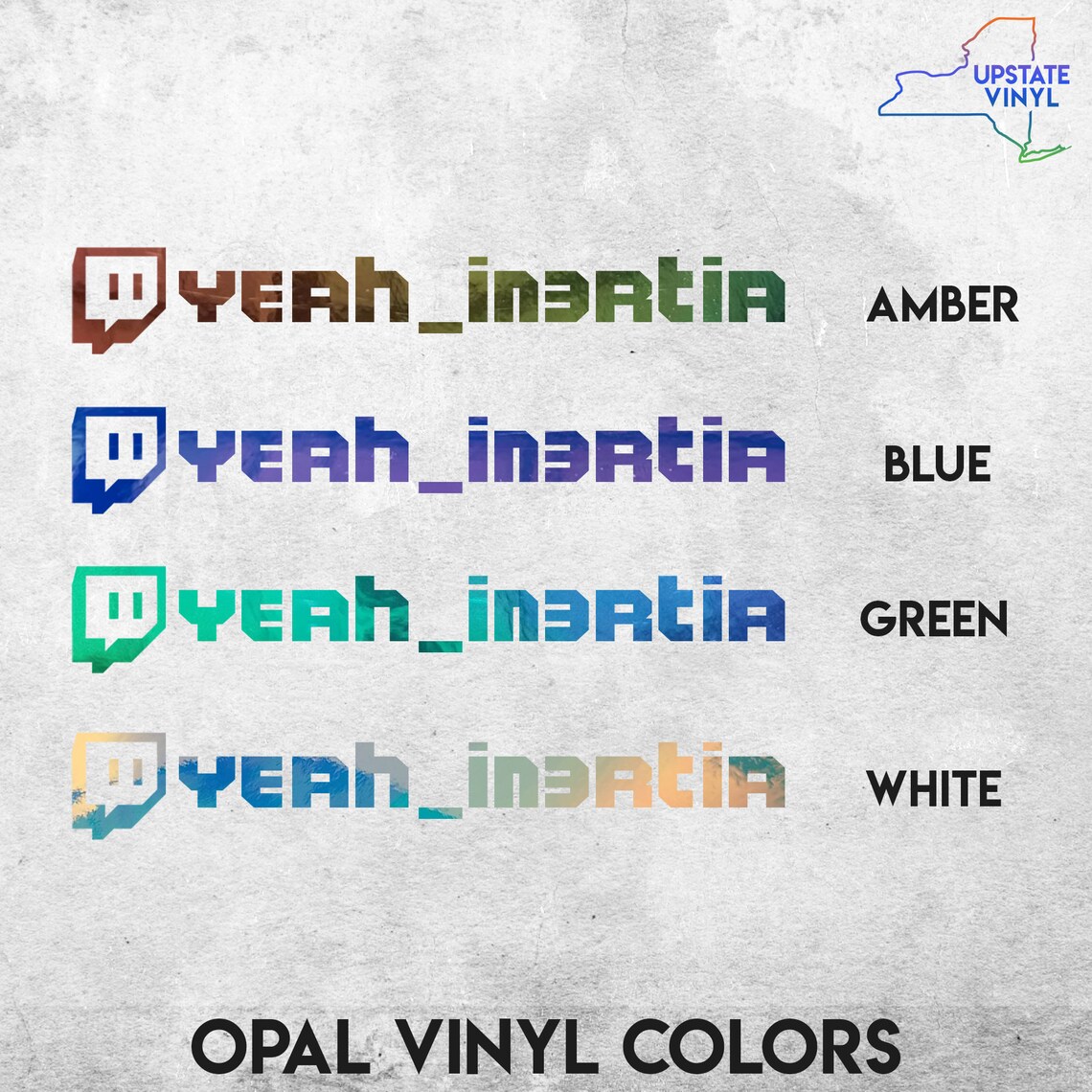 Twitch Handle Custom Vinyl Decal Multiple Fonts Available | Etsy