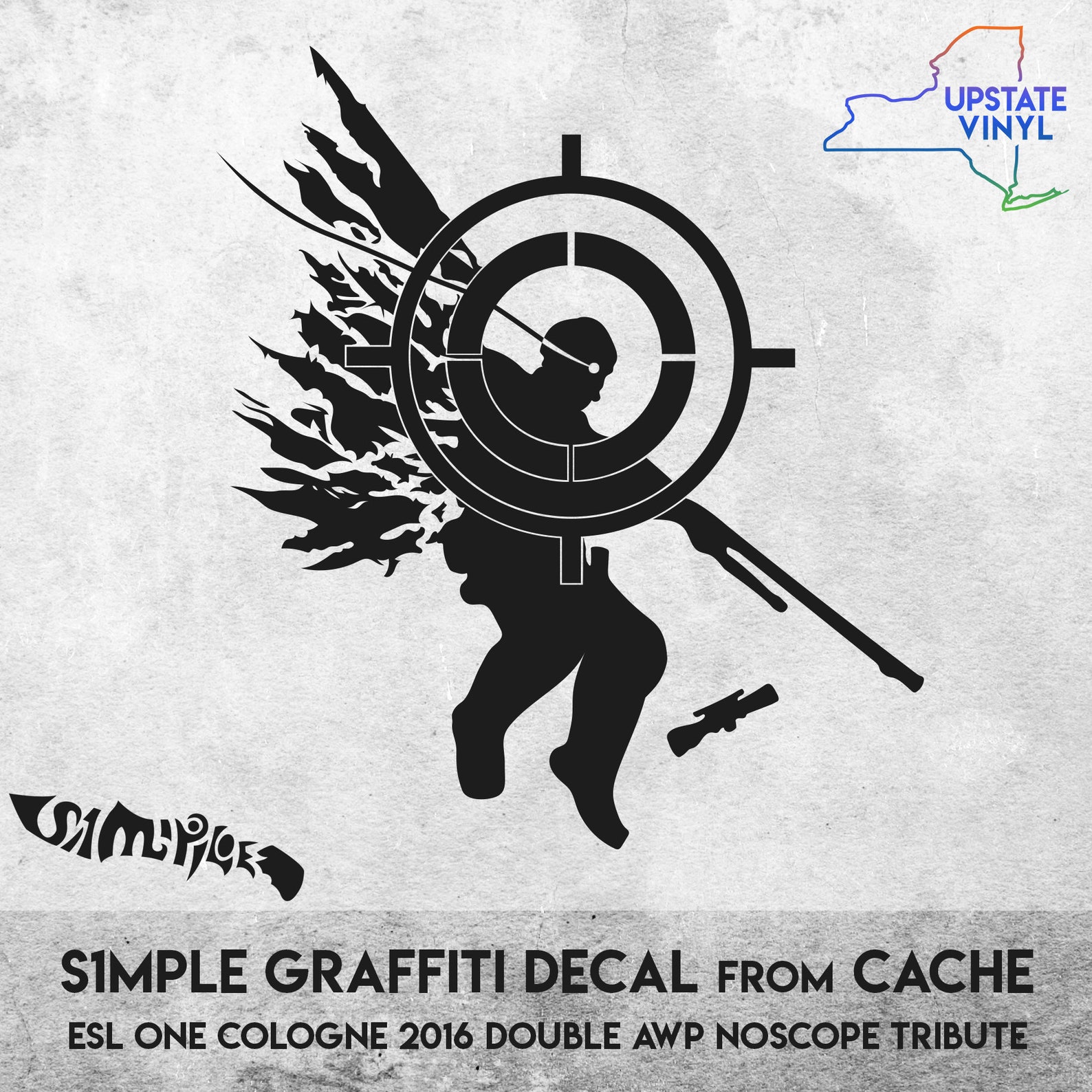 S1mple Graffiti Decal From Cache CS:GO Tribute Multiple - Etsy Hong Kong