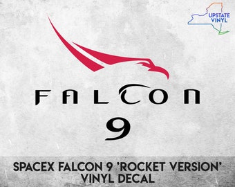 Spacex 'falcon 9' Logo Vinyl Decal Sticker | Etsy