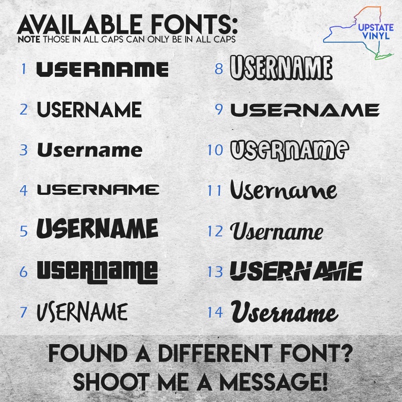 Twitch Handle Custom Vinyl Decal Multiple Fonts Available | Etsy