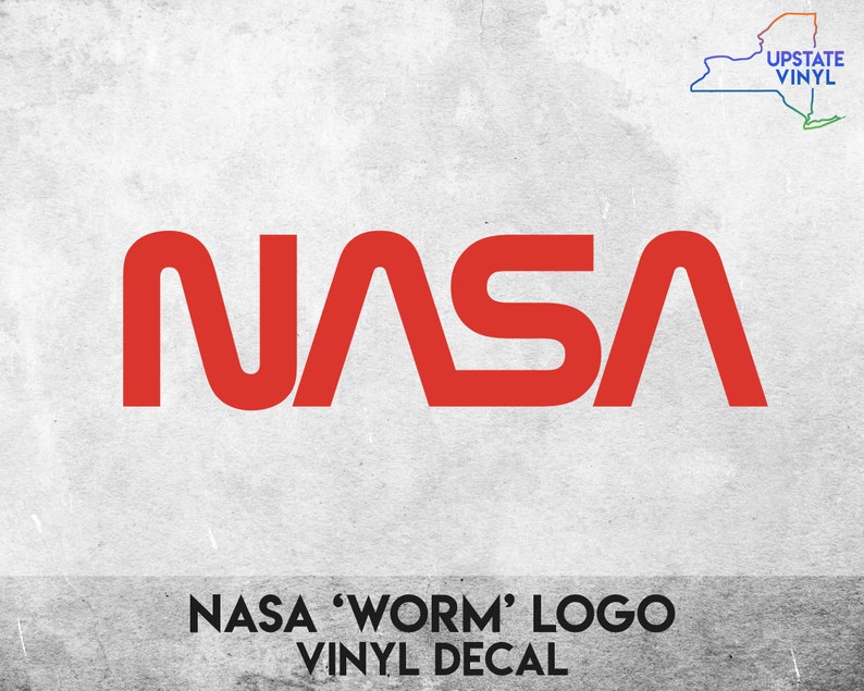 NASA 'worm' Logo - Vinyl Decal Sticker - Multiple Colors Available! - Etsy