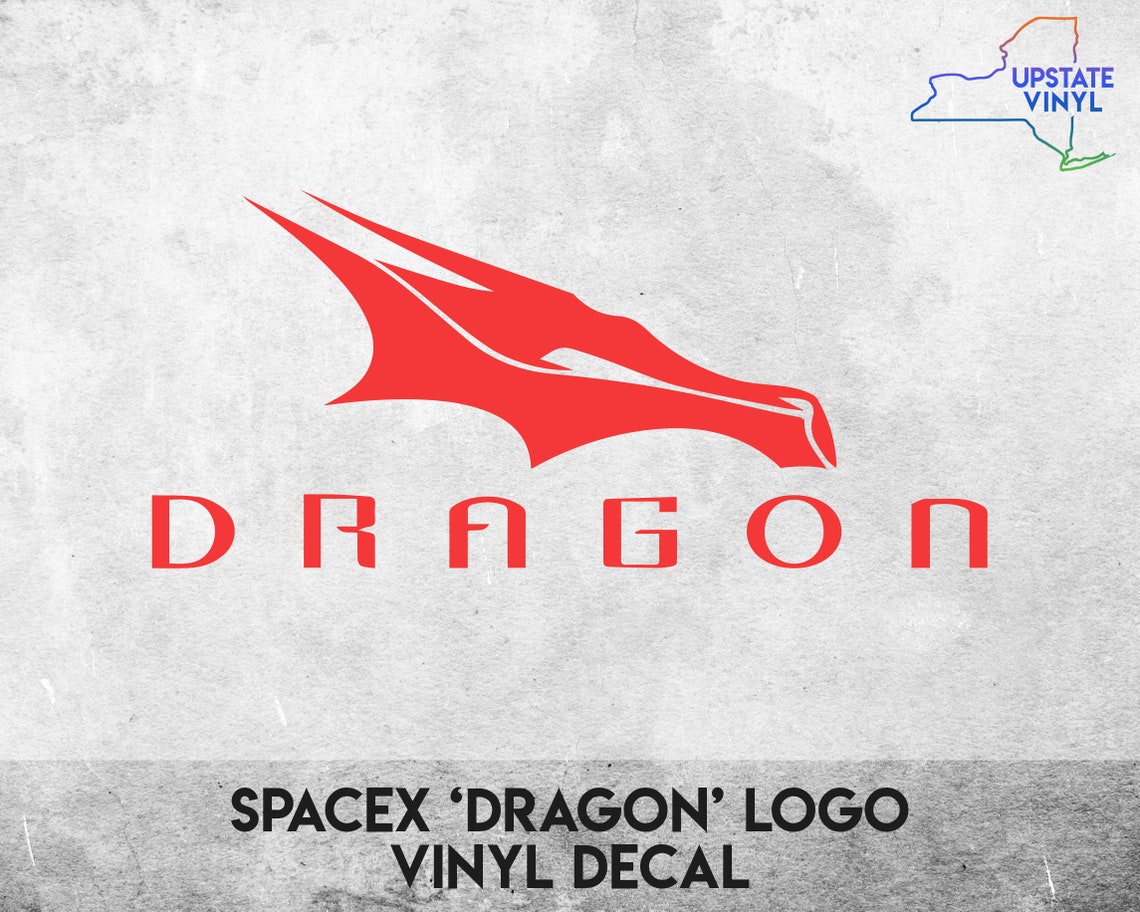 Spacex 'dragon' Logo Vinyl Decal Sticker Multiple - Etsy