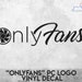 Onlyfans Custom PC Logo Vinyl Decal Sticker - Etsy