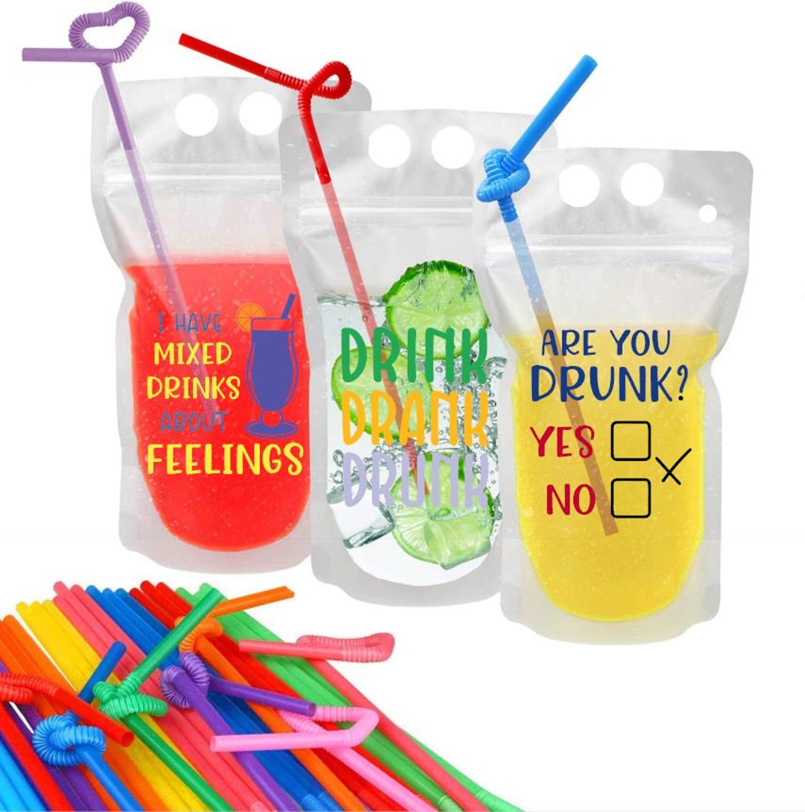 Bolsas de bebidas Alcohol/Cóctel Decorado con vinilo tiene | Etsy