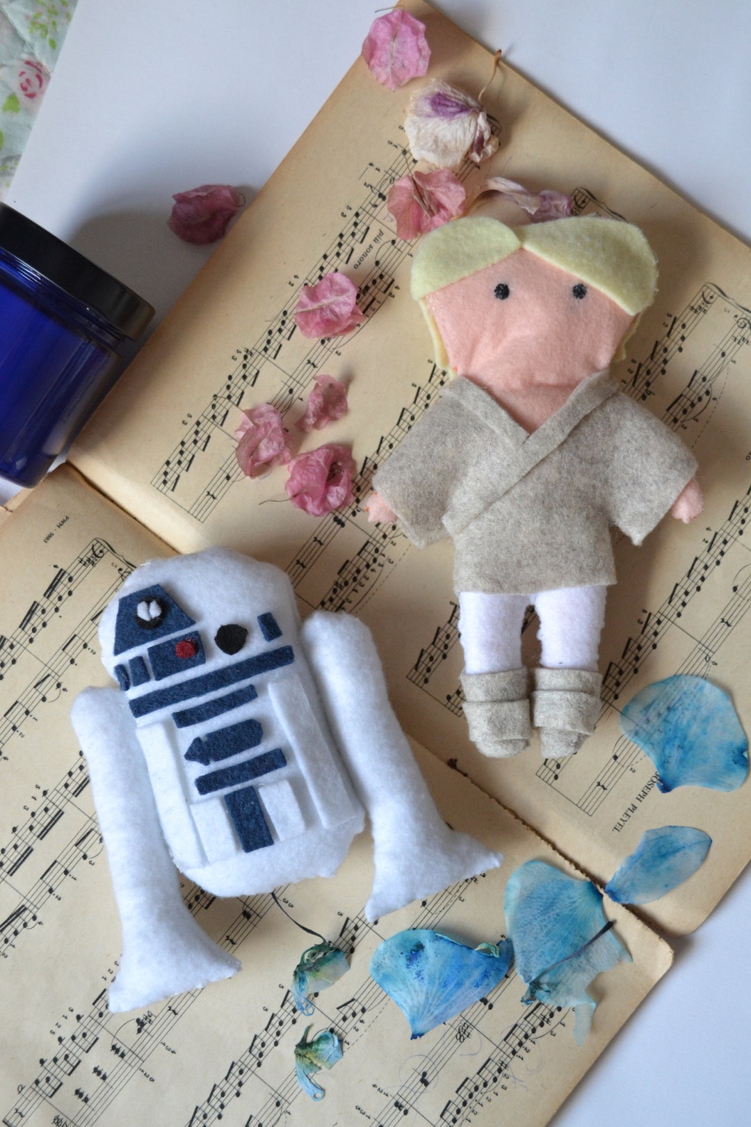 Set of Two Felt Plushies - Luke and R2 - Etsy