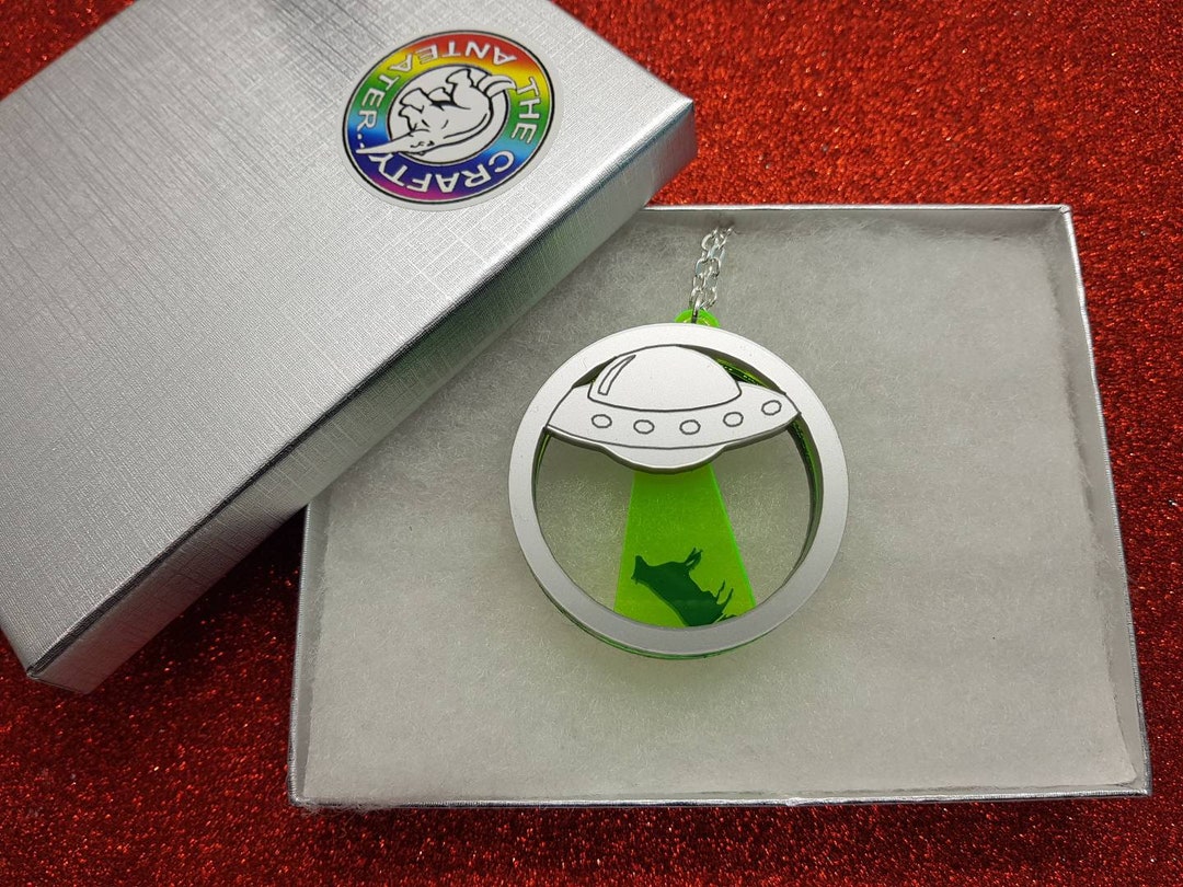 UFO Necklace,ufo Jewelry,alien Necklace,alien Jewelry, Acrylic Necklace ...