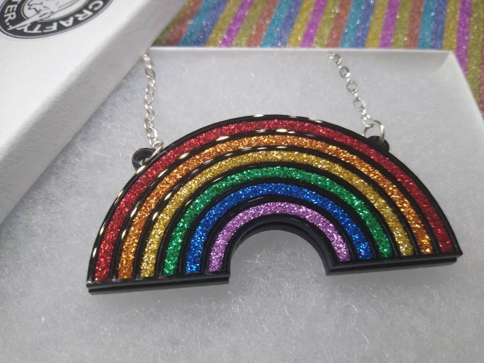 Rainbow Necklace LGBT Necklace Rainbow Gay - Etsy UK