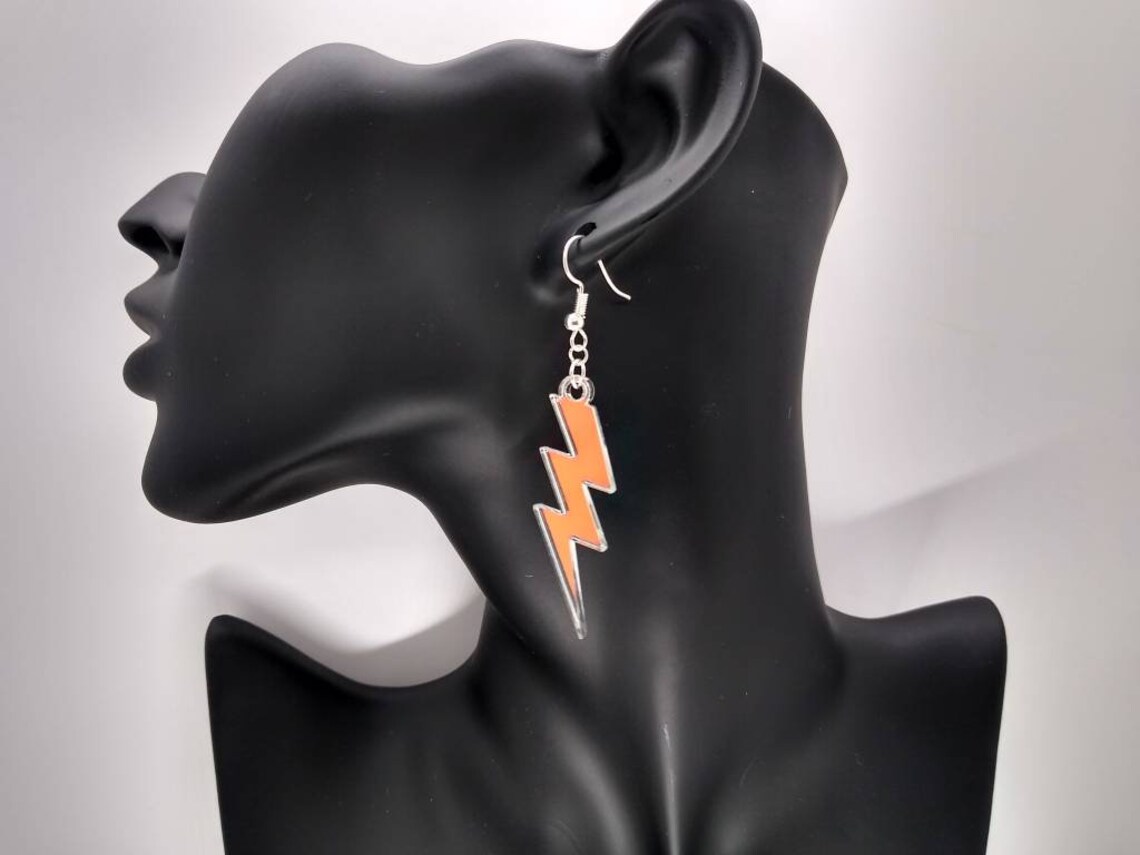 Lightning Bolt Earingsacrylic Earrings Earringsbolt - Etsy