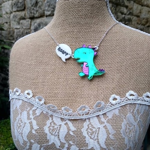 Dinosaur Dinosaur Necklace Dino Necklace Dinosaur - Etsy