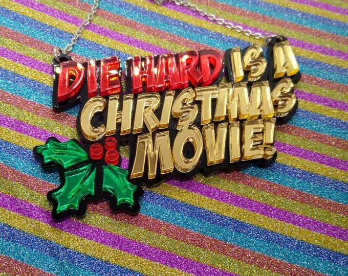Die Hard Necklace,die Hard,xmas Necklace,acrylic Necklace, Acrylic ...