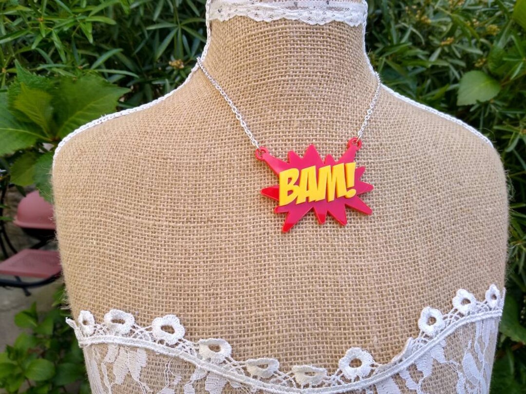 Bam,comic Style Necklace, Cosplay Necklace, Acrylic Necklace,necklace ...