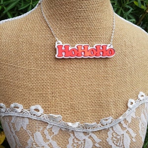 Ho Ho Ho Necklace, Necklace, Christmas Necklace, Santa Necklace ...