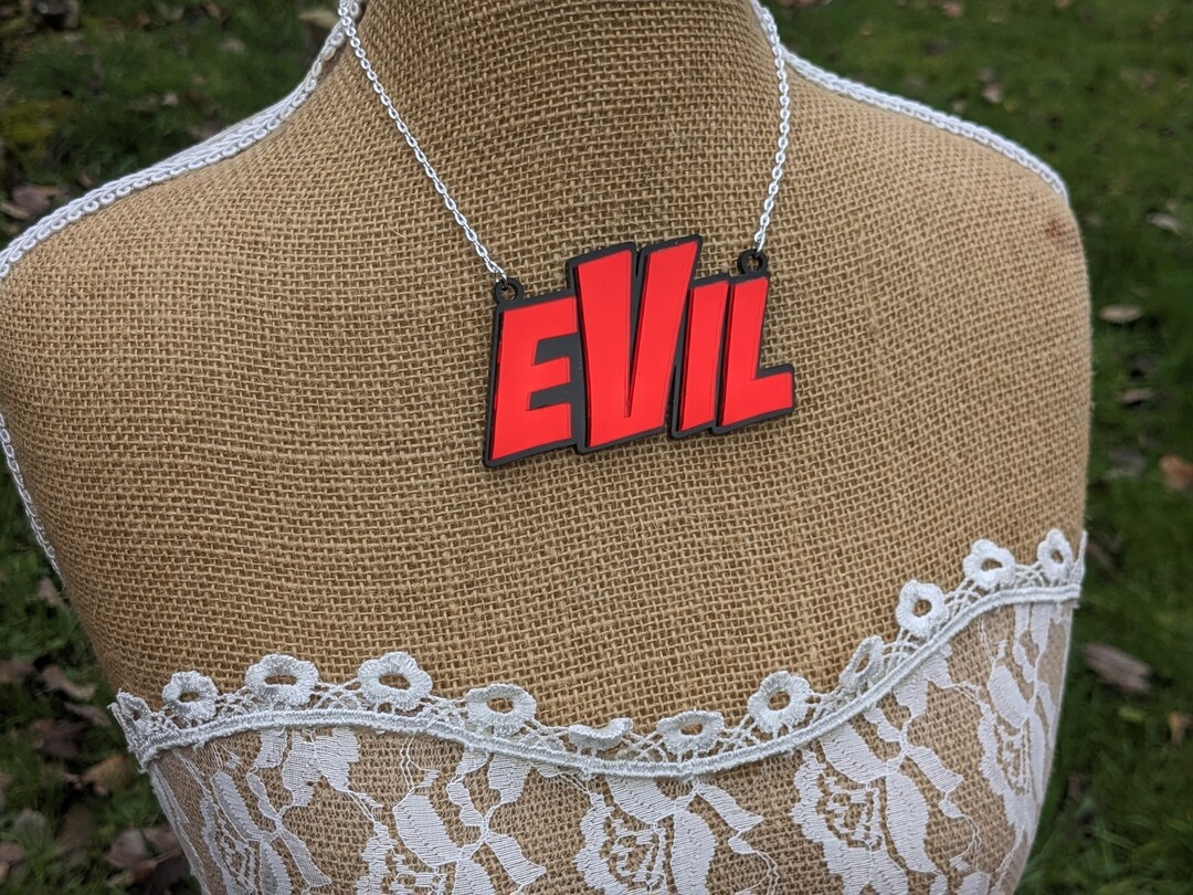 Evil, Evil Necklace, Evil Jewellery, Statement Necklace, Acrylic ...