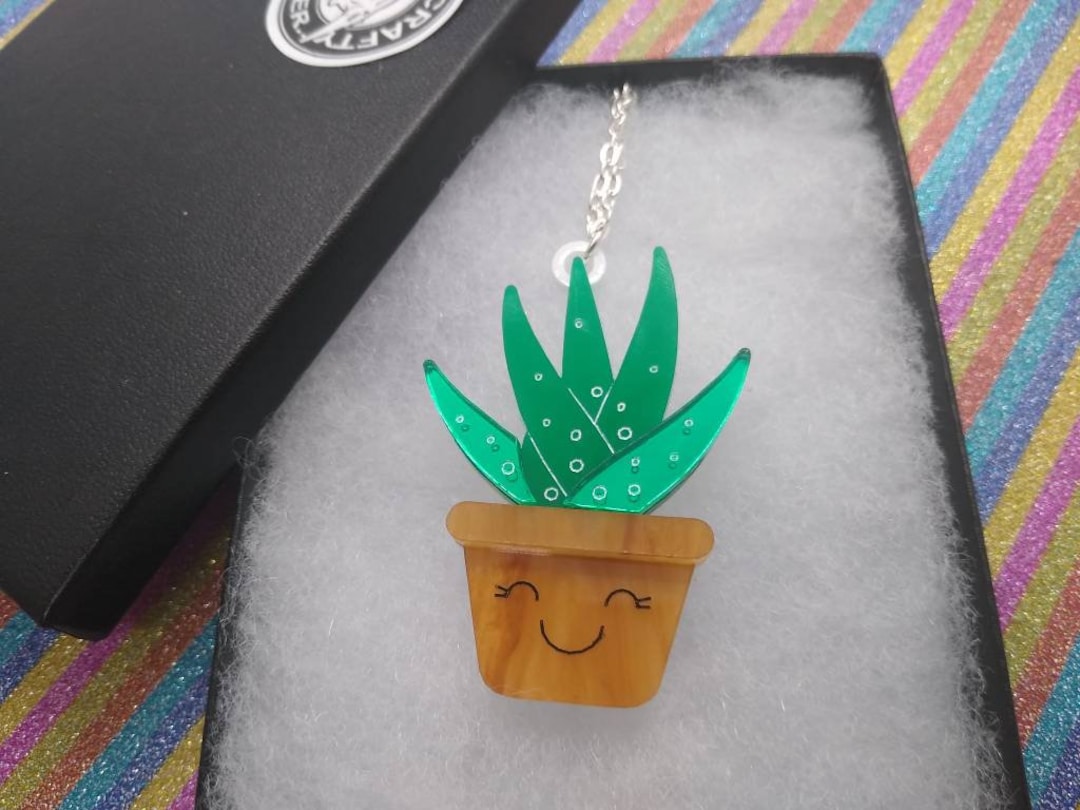 Plant Necklace,plant Necklace,plant,plant Jewelry,acrylic Necklace, Fun ...