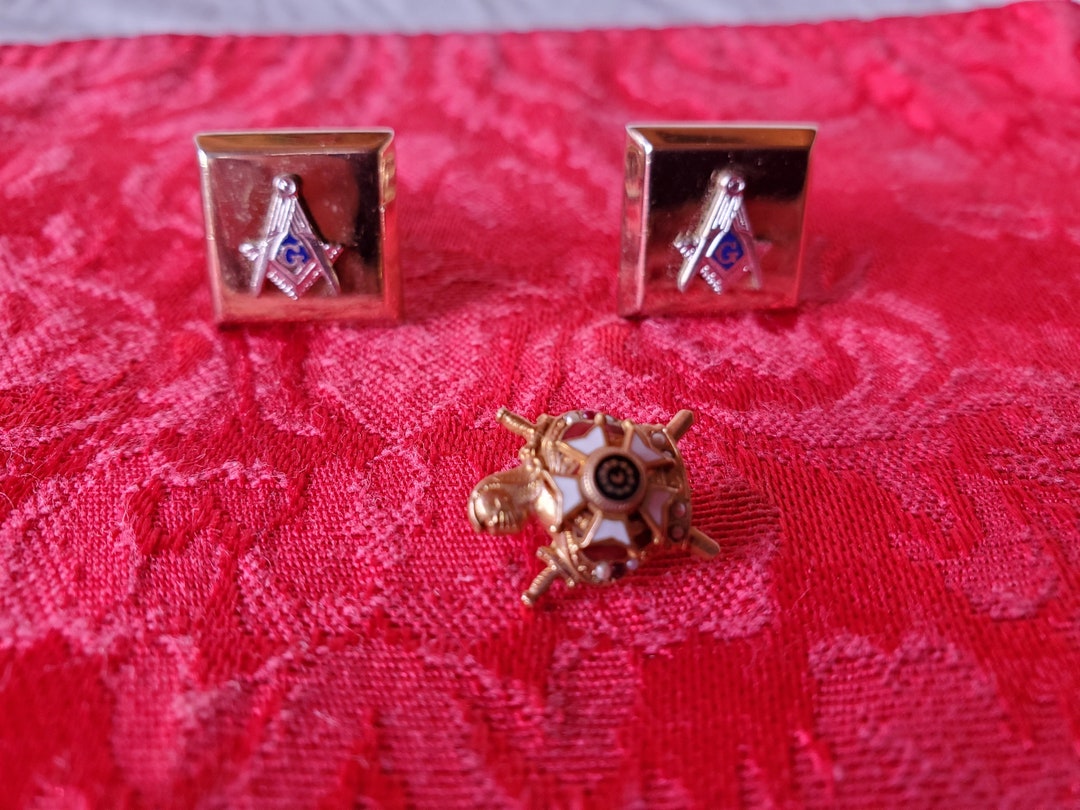 Masonic Cuff Links and Turtle Pin - Etsy