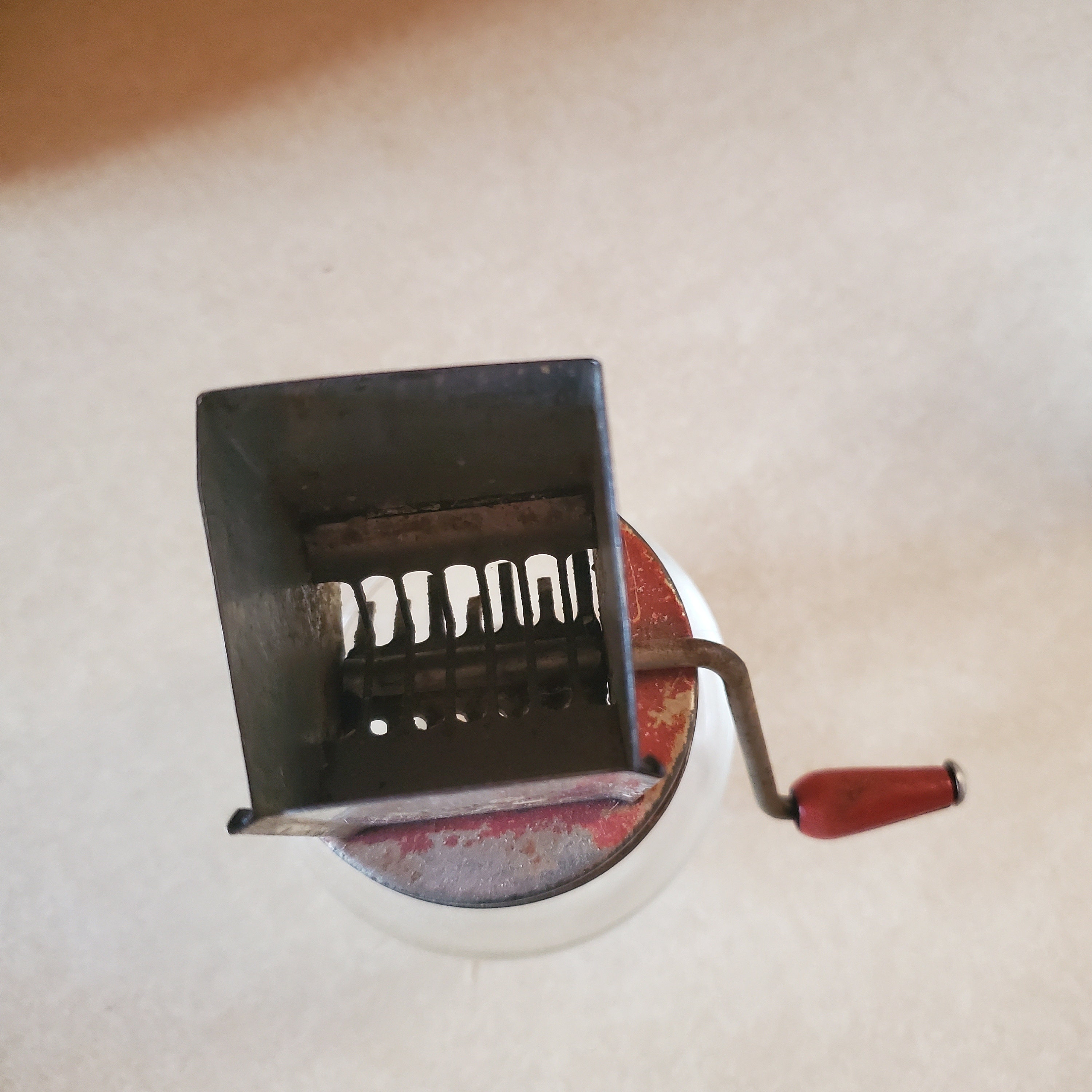 Vintage Red Androck Nut Meat Chopper Hazel Atlas #5935 Glass Jar - Etsy