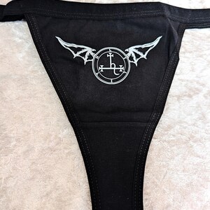 Gothic Occult Thong Lilith and Satanic Goat Pentagram, Gothic Underwear ...