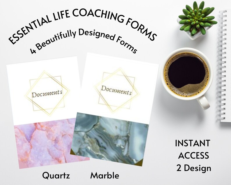 4 Essential Life Coaching Forms / Beautiful New Design / Instant Access ...