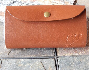 Waxed Canvas and Leather Fly Fishing Leader Wallet - Etsy