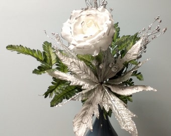 Silk flower arrangement | Etsy